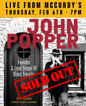 John Popper of Blues Traveler at McCurdy's Comedy Theatre